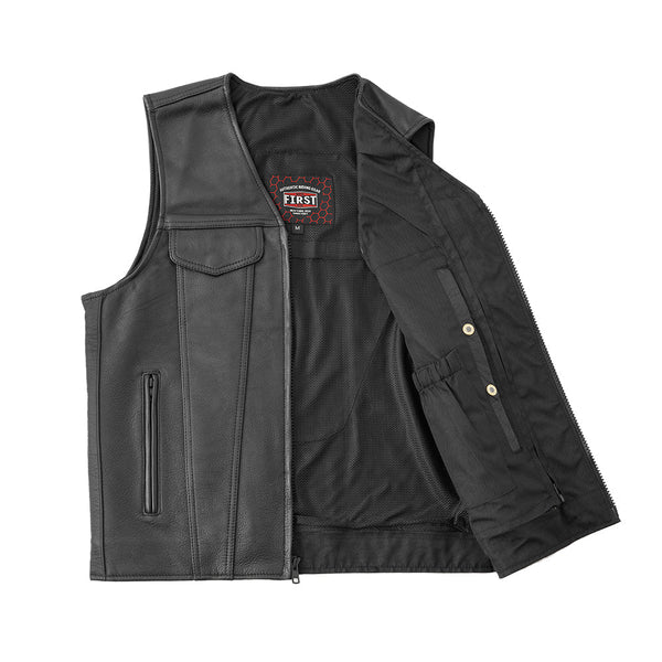 Badlands Men's Motorcycle Leather Vest – DS Online